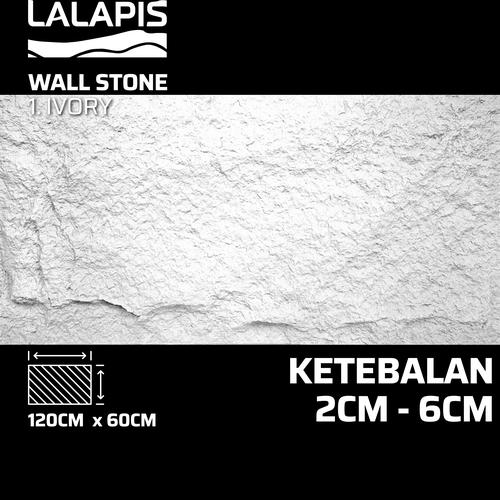 Jual LALAPIS - PANEL BATU 3D FOAM - WALL STONE TEBAL 2-6 CM - IVORY ...