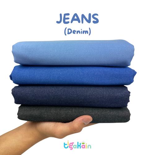 Jual 1 Meter Bahan Jeans Kain Denim - Dongker - Jakarta Pusat ...