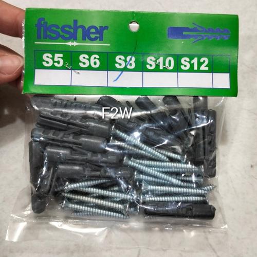 Jual SEKRUP VISER S8 1PAK ISI 25SET FIXER S8 + SKRUP PUTIH FH KEPALA ...