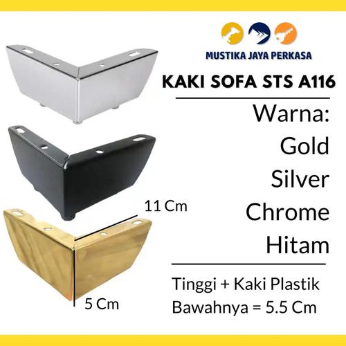 Jual Kaki Sofa STS A116 Sofa Siku L Gold Emas Silver Chrome Black Doff ...