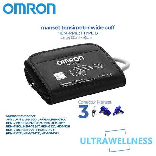Jual Manset Tensimeter Digital Omron HEM-RML31 Type B Size L (Large ...