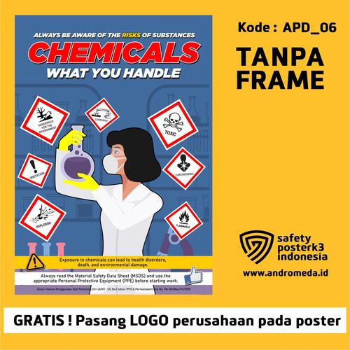 Jual Safety Poster K3: APD Chemical Handling Kimia Limbah _ Bahasa ...