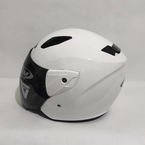 Jual HELM GM STYLO SOLID WHITE Half Face Single Visor - XL - Kota ...