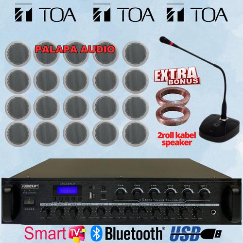 Jual Paket Speaker Ceiling Indoor TOA+Selector+Alarm Emergency (20 Unit ...