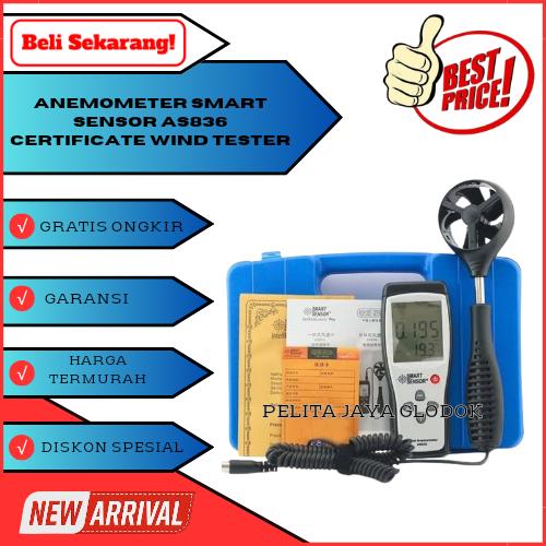 Jual Anemometer Smart Sensor AS836 Certificate Wind Tester AS-836 AS ...