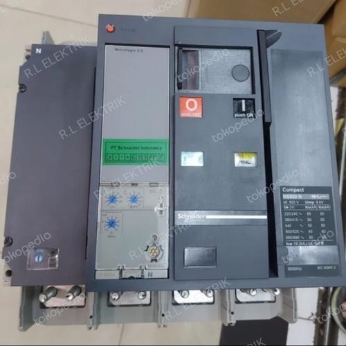 Jual SCHNEIDER MCCB NS800N NS800 4POLE 800A MOTOR MOTORIZED UVT MIC 2.0 ...