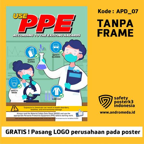 Jual Safety Poster K3: APD Kimia Laboratorium_Bahasa Inggris - Kota ...