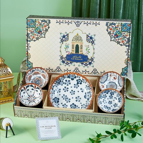 Jual Ramadhan Gift Box Bohemian Blue Bowl & Plate Hamper Parsel ...