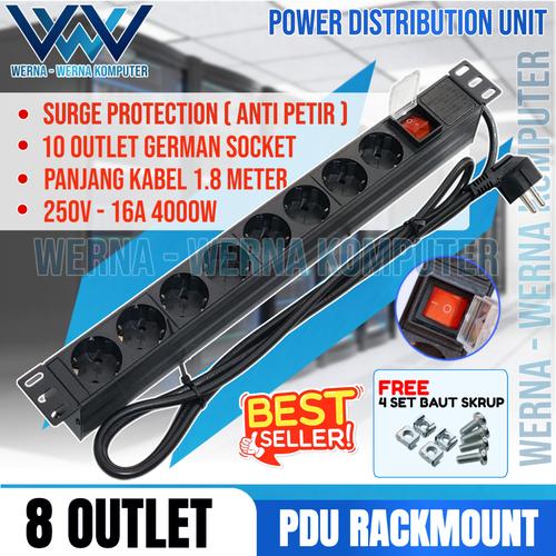 Jual Power Distribution Unit PDU Rackmount Server 8 Outlet 16A 4000W 1 ...