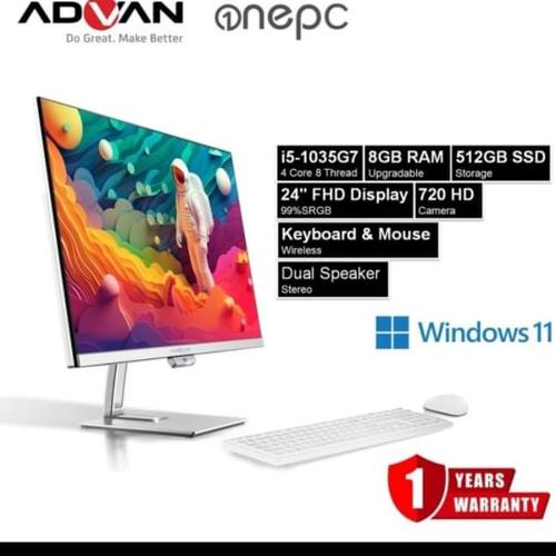 Jual Advan One PC AIO i5/8GB/512GB SSD/24"FHD/win11 - Jakarta Barat ...