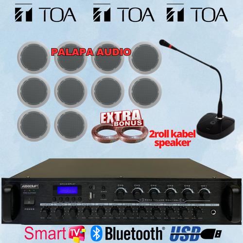 Jual Paket Speaker Ceiling Indoor TOA+Selector+Alarm Emergency (10 Unit ...