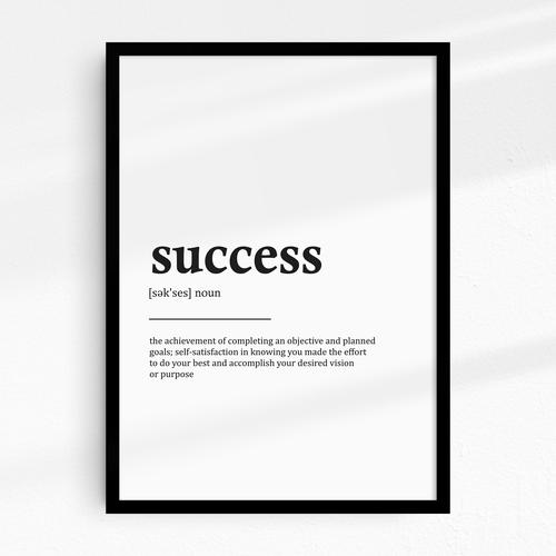Jual SUCCESS Meaning Home Family Girl Boss Wall Decor Poster Hiasan ...