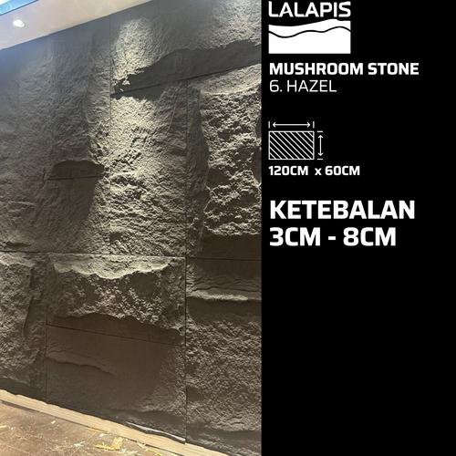 Jual LALAPIS - PANEL BATU 3D FOAM - MUSHROOM STONE TEBAL 3-8 CM - GREY ...