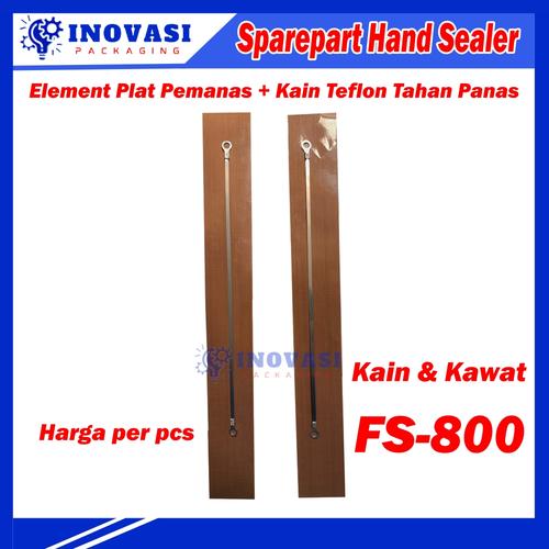 Jual Element Heating wire Plat Kawat Pemanas + Kain Teflon fs-800 ...