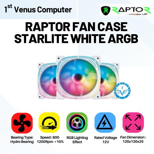 Jual Fan Case Power up Raptor Starlite Triple White ARGB FAN 12CM/FAN01 ...