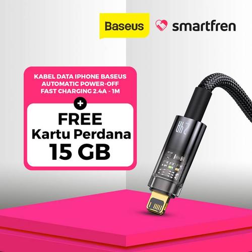 Promo Baseus Kabel Data Iphone USB to Lightning Automatic Power-Off - 1 ...