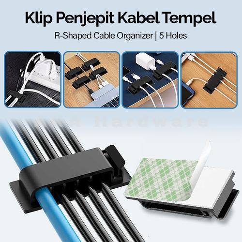 Jual Klip Penjepit Kabel Tempel R-Shaped Cable Organizer 5 Holes ...