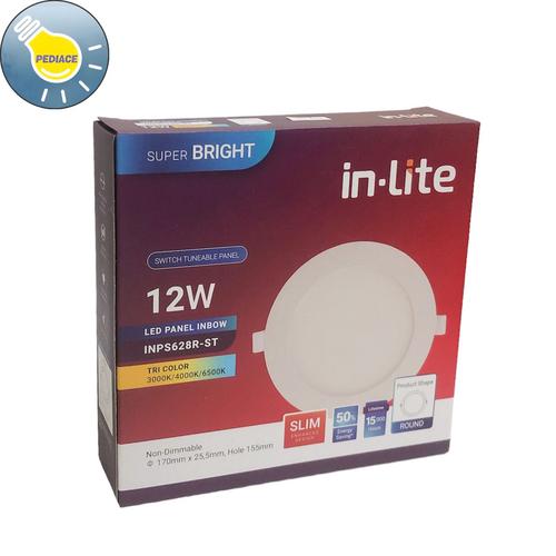 Jual Lampu Downlight LED Panel 12W Inbow INLITE INPS628R-ST TRI COLOR ...