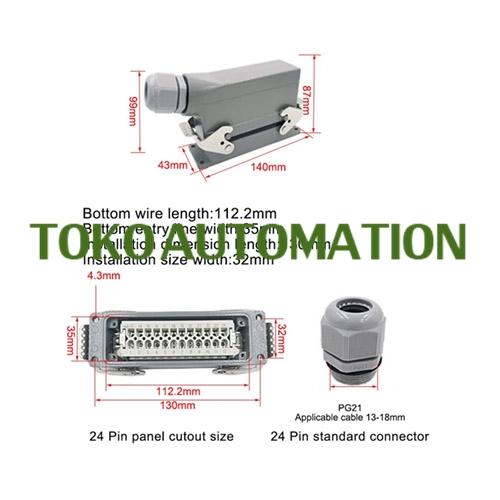 Jual HE-024-3 HE-024 3 500V 16A 24 core Heavy connector SU48 - Jakarta Utara - Automation dan ...