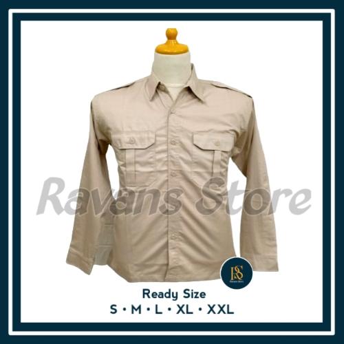 Promo Kemeja Seragam Kerja PDH PDL Lengan Panjang Cream ENZINO SPORT ...