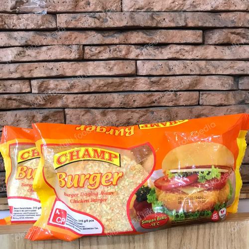 Jual Champ burger daging ayam / champ Chicken burger crispy murah ...