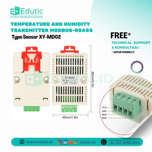 Jual Temperature and Humidity Transmitter Modbus SHT20 Sensor XY-MD02 ...