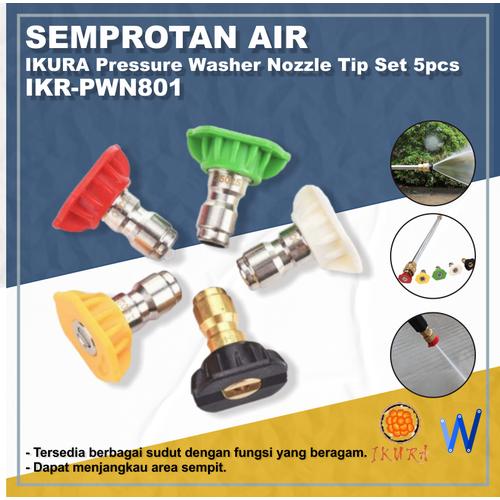 Jual Semprotan air Nozzle Spray set 5pcs Ikura Pressure Washer Nozzle ...