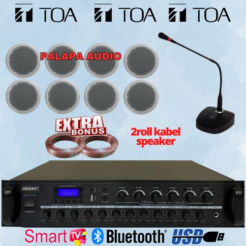 Jual Paket Speaker Ceiling Indoor TOA + Selector + Alarm Emergency (8 ...