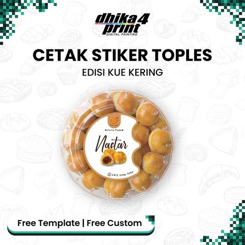 Jual CETAK STIKER KUE KERING LEBARAN / COOKIES LEBARAN / KEMASAN TOPLES ...