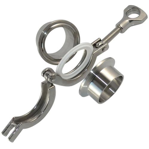 Jual Tri Clamp Ferrules set s/s 304 Clamp sanitari seal FTFE 2" inch ...