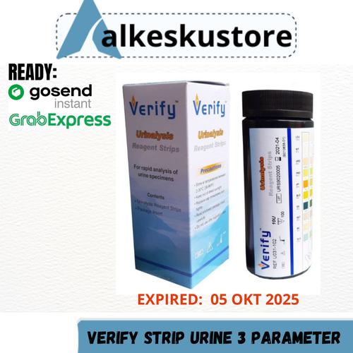 Jual Verify Strip Urine 3 Parameter 100strip / Alat Tes Urin 3 ...