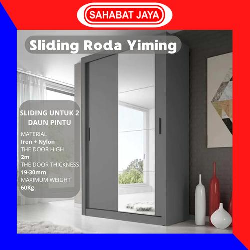 Jual Set Rel Roda Pintu Lemari Sliding Yiming untuk 2 dan 3 Pintu - 2 Pintu (2m) - Kota Surabaya ...