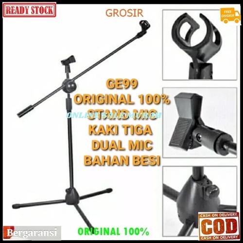 Jual G99 Stand mic besi tiang mik kaki tiga tripod ORIGINAL 100% holder ...