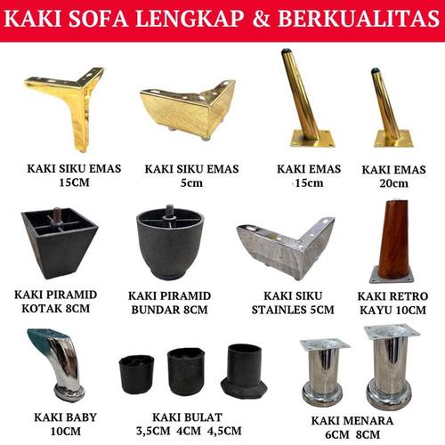 Jual KAKI KURSI SOFA MENARA PIRAMID SIKU RETRO STAINLESS PLASTIK EMAS ...