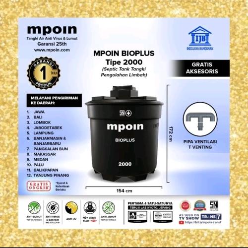 Jual MPOIN BIOPLUS - TANGKI SEPTIC TANK 1000 1600 2000 Liter - 1000 ...