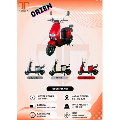 Jual Sepeda Motor Listrik Tomida ORION Moped Electric U winfly Solos SNI - Merah - Jakarta ...