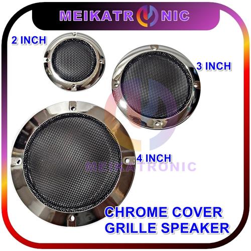 Jual Cover Grille Ram Speaker Woofer 2 3 4 Inci Chrome | Warna Krom - 4 ...