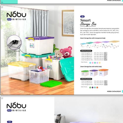 Jual Storage Box Nobu Bening Transparan 15L Container Box Kontainer ...