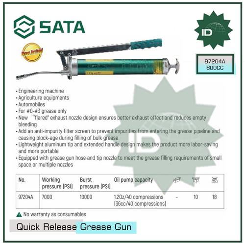Jual Pompa Gemuk 97204A Long Handle Grease Gun 600cc Sata - Jakarta ...