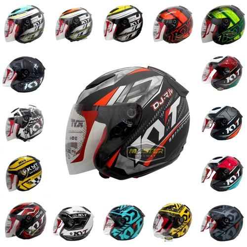 Jual HELM KYT HALF FACE KYT DJ MARU MOTIF SERIES ORIGINAL KYT SNI DOT ...