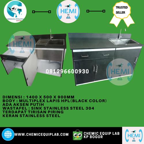 Jual 140 FURNITURE LABORATORIUM MEJA WASTAFEL HPL SINK SS / MEJA KERJA ...