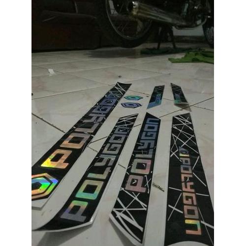 Jual Stiker Frame Sticker Decal Sepeda Polygon Rainbow Chrom Bisa ...