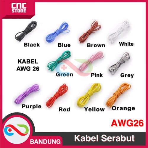 Jual KABEL SERABUT AWG 26 AWG26 HIGH QUALITY HITAM MERAH KUNING BIRU PUTIH - Merah - Kota ...