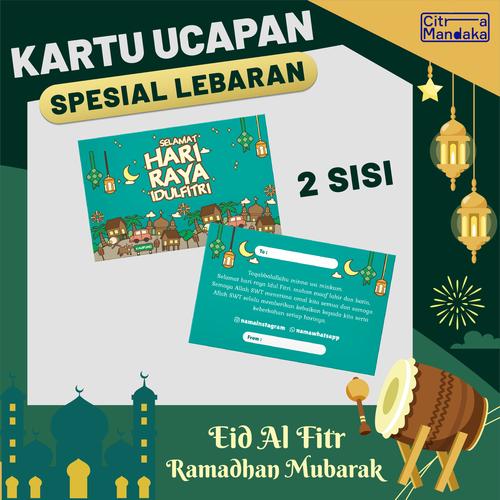 Jual Kartu Ucapan Idul Fitri Lebaran 2 Sisi| Kartu Lebaran | Thank You ...