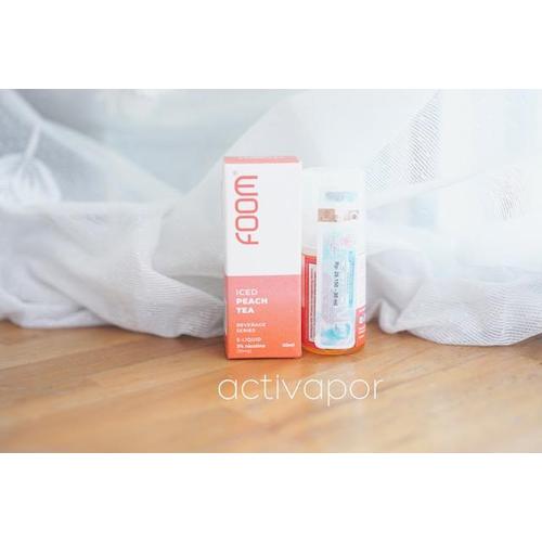 Jual Foom ICED PEACH TEA Salt Nic 30mg 30ml Liquid Vape Saltnic Pods ...