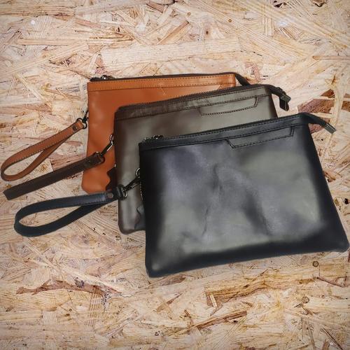 Promo Pouch/Clutch/Hand Bag Classic Pria Kulit Asli Tahan Api Ukuran ...