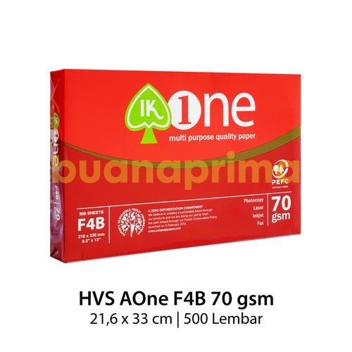 Jual Kertas HVS AOne F4 Folio 70 gsm 500 Lembar Print Paper Fotocopy ...