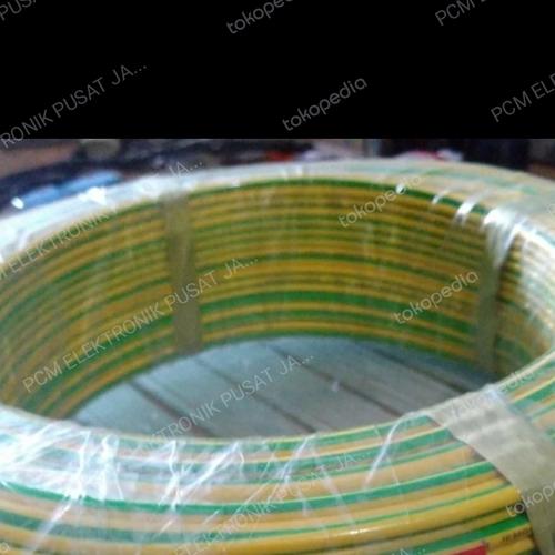 Jual kabel nyaf hijau kuning 1.5mm 1.5 mm 1,5 1,5mm meteran per meter ...