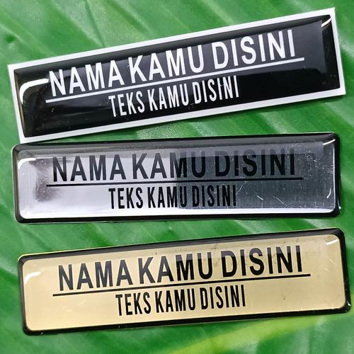 Jual papan nama dada name tag custom nametag badge peniti magnet ...