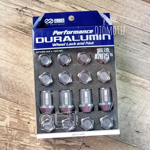 Jual Baut Enkei Duralumin Wheel Lock Nut Set Silver Original Lugnut Mur ...